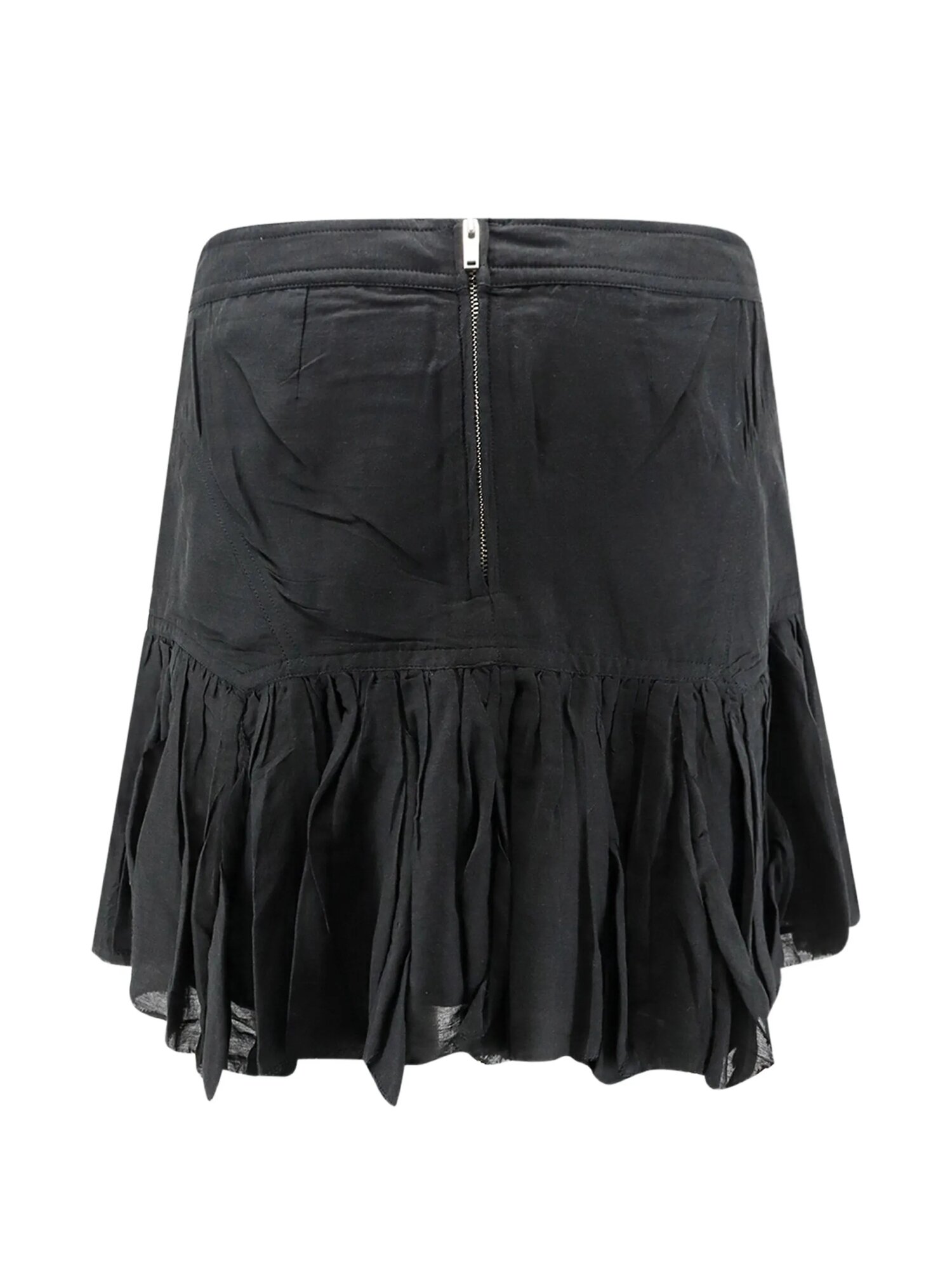 Юбка Isabel Marant Daneen button-down ruffled mini skirt, размер 38, черный — фото 1