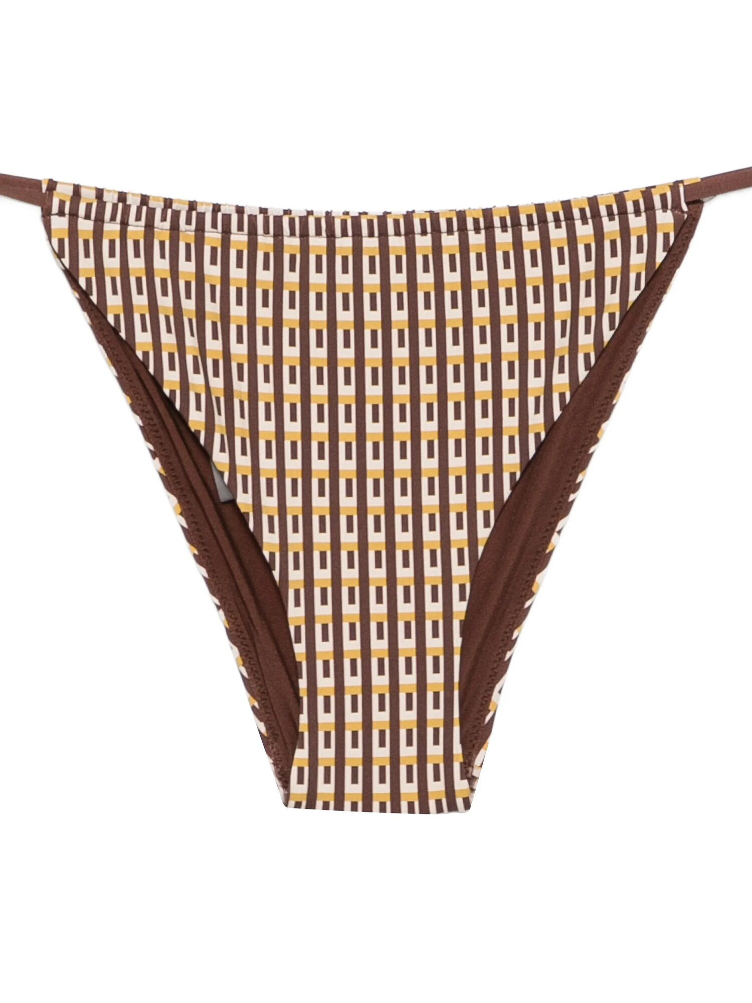 Купальник SIR. Geometric-print bikini bottoms, размер 2, коричневый — фото 1