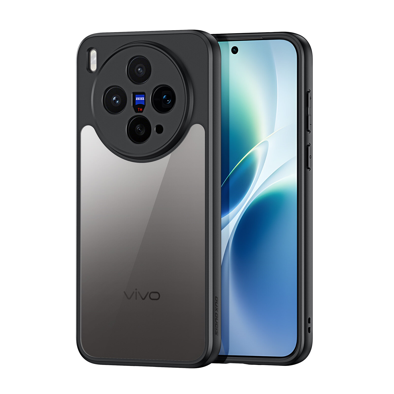 Чехол прозрачный с черными рамками для Vivo X300s, серия Aimo Series от Dux Ducis