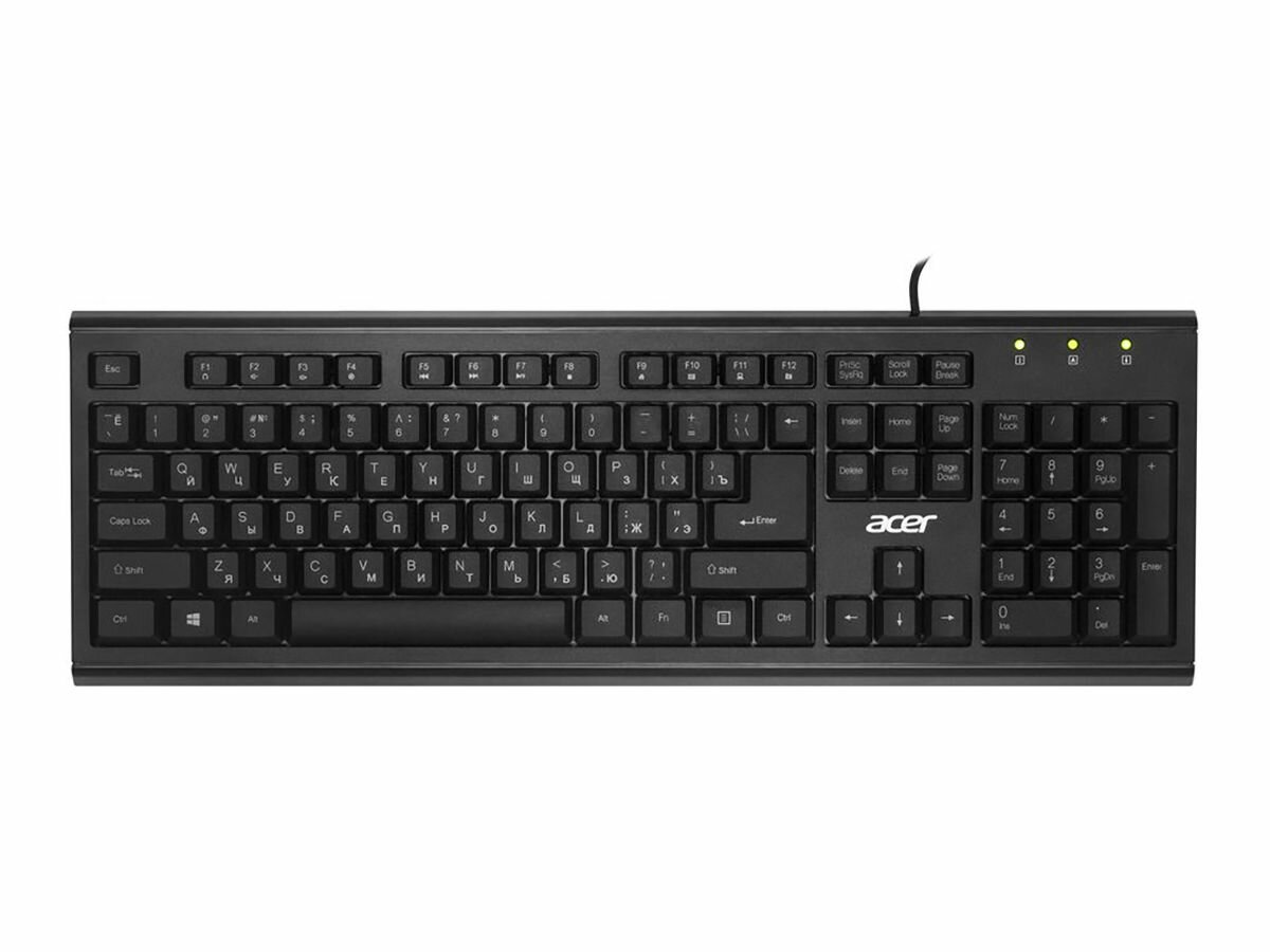 Клавиатура проводная Acer OKW120, USB, Черный ZL. KBDEE.006