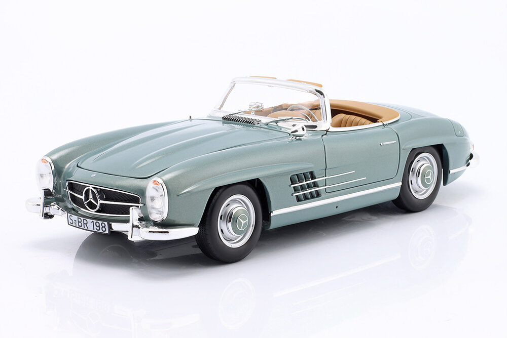 Модель коллекционная NOREV Mercedes W198II 300 sl roadster 1957-1963 light green metallic / мерседес родстер зеленый