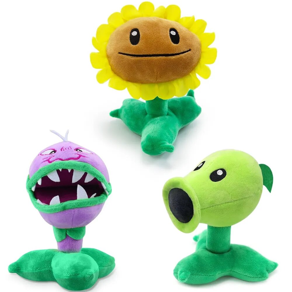 Мягкая игрушка Растения против Зомби (Plants vs Zombies), 18-30 см, новогодний подарок для детей