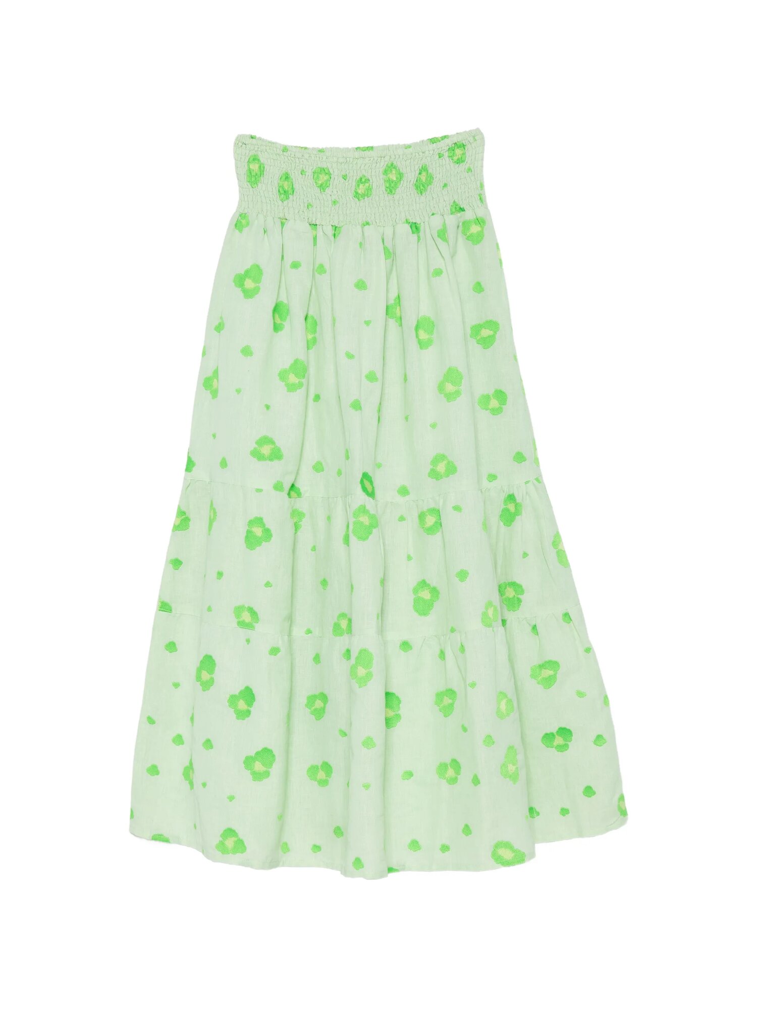 Юбка Animal-pattern tiered maxi skirt