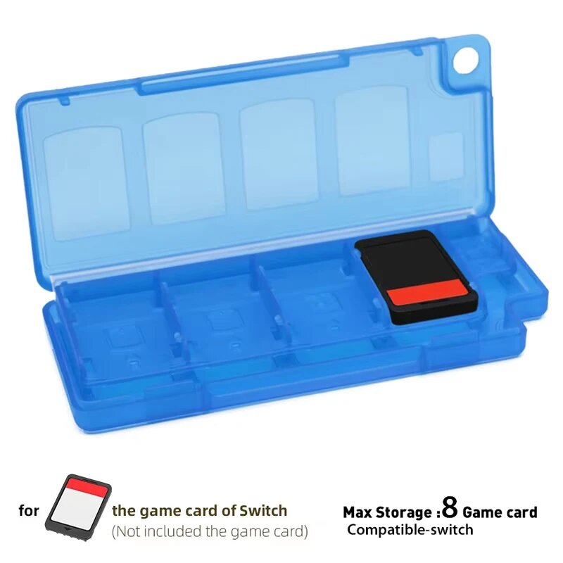 Чехол для карт Nintendo Switch Blue 8 in1