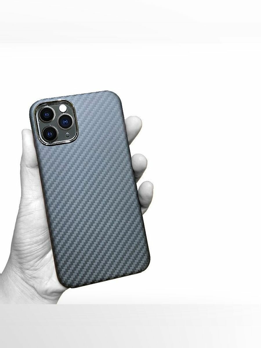 Чехол на iPhone 11 Pro, кевлар (арамид) сверхпрочный, черный
