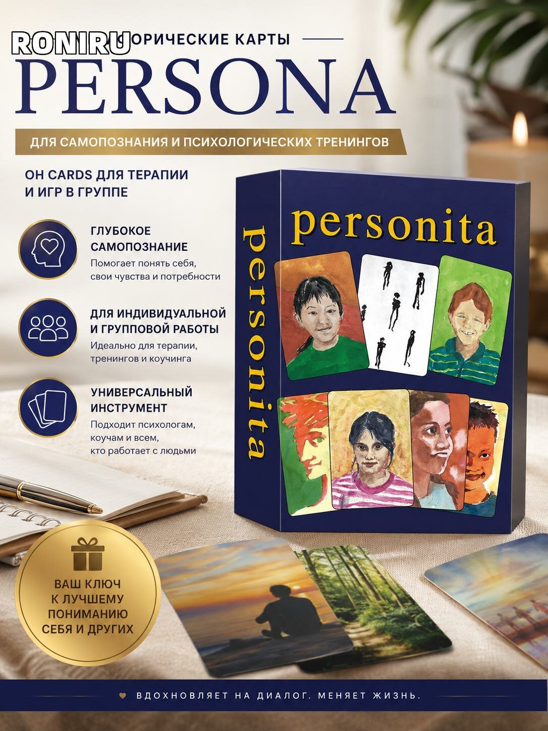 Колода метафорических карт Persona для самопознания и психологических тренингов — OH Cards для терапии и игр в группе