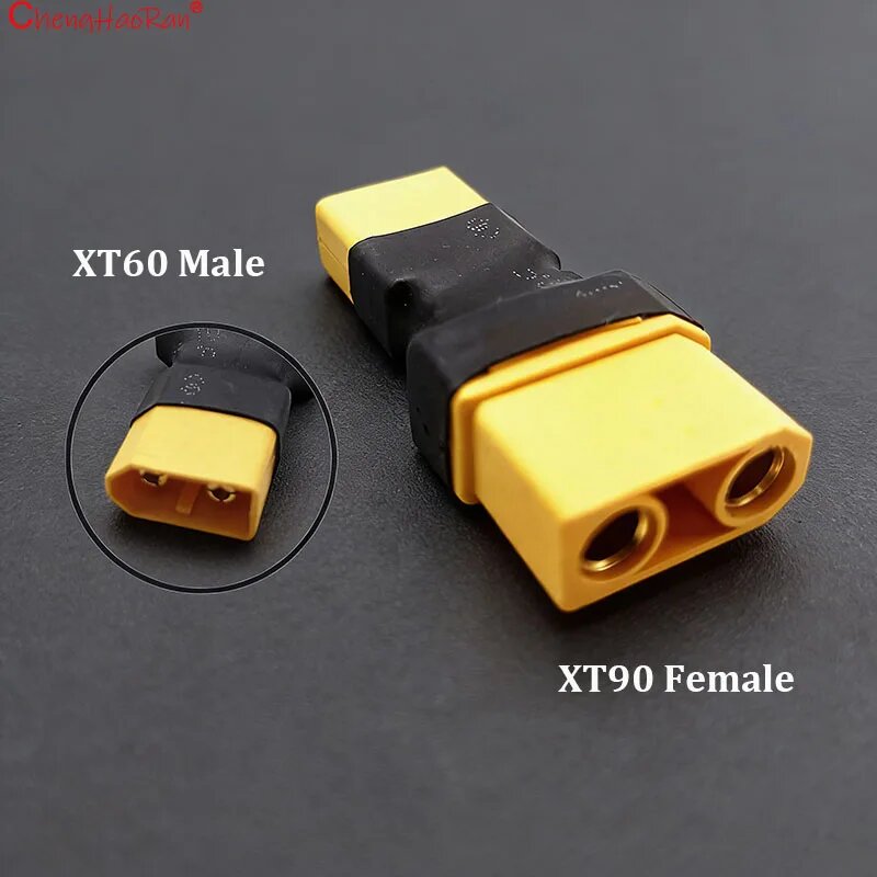 Адаптер ChengHaoRan XT30 XT60 XT90 на TRX Желтый, XT60 M To XT90 F