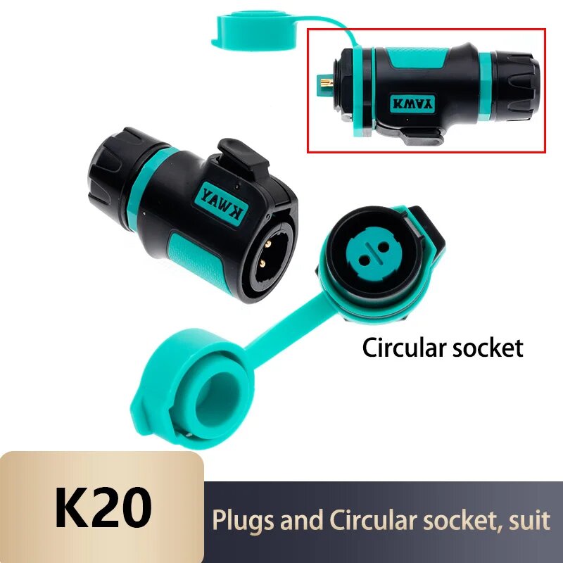 Разъем KWAY K20, водонепроницаемый, 2pin