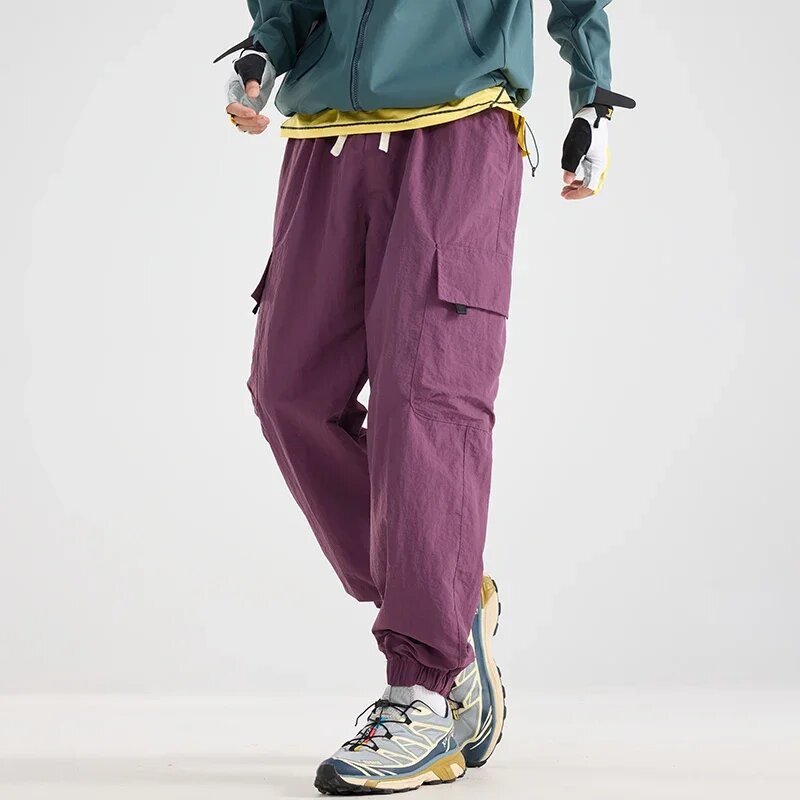 Мужские нейлоновые брюки карго для походов XXXL, Фиолетовый, PURPLE