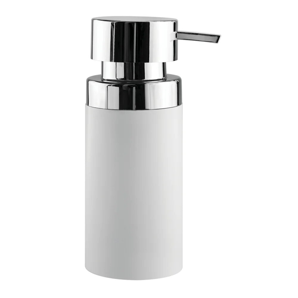 Дозатор для жидкого мыла Wasserkraft Berkel K-4999 настольный, белый, хром, глянцевый, матовый, круглый, диспенсер для мыла