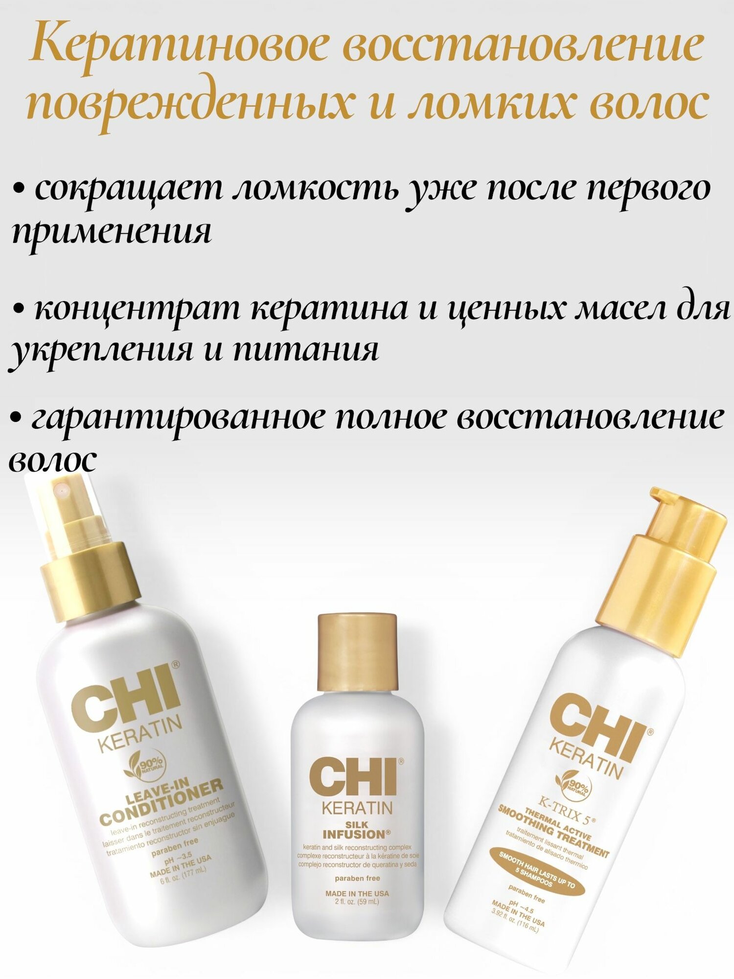 CHI Keratin Silk Infusion Шелковая инфузия, жидкий шелк с кератином, 15 мл