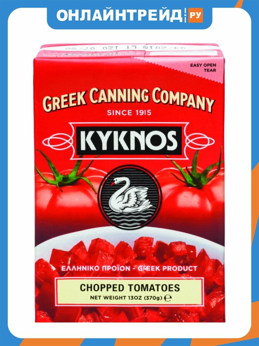 Томаты Kyknos резанные в собственном соку 370 г