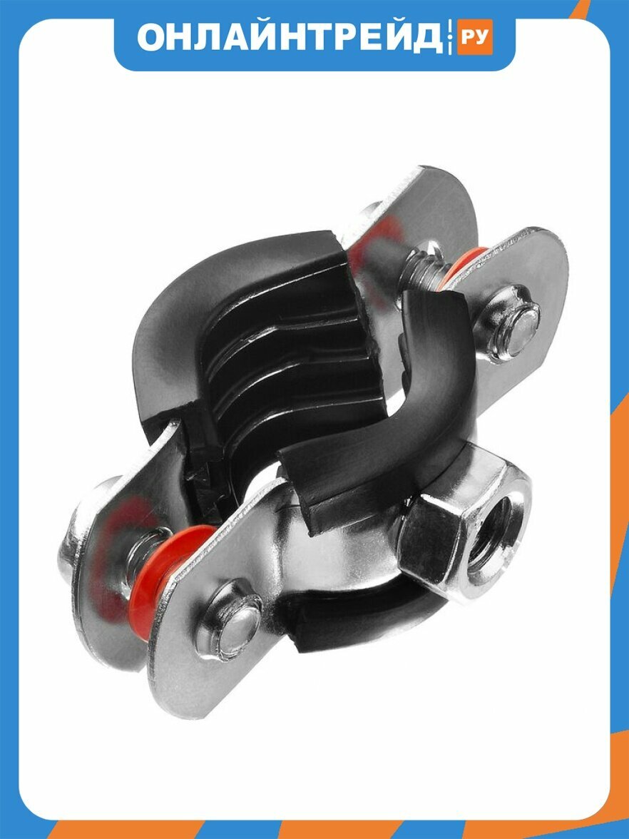 Зубр Хомут трубный с гайкой, 3/8", 10шт, оцинкованный, 37850-15-19