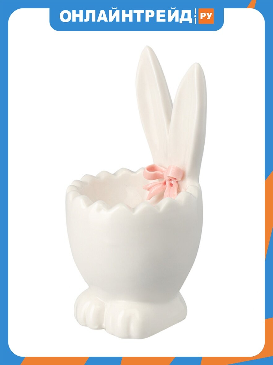Подставка для яиц Tkano Easter Essential Magic Rabbit доломит, белый (TK25-DEC-RA0002)