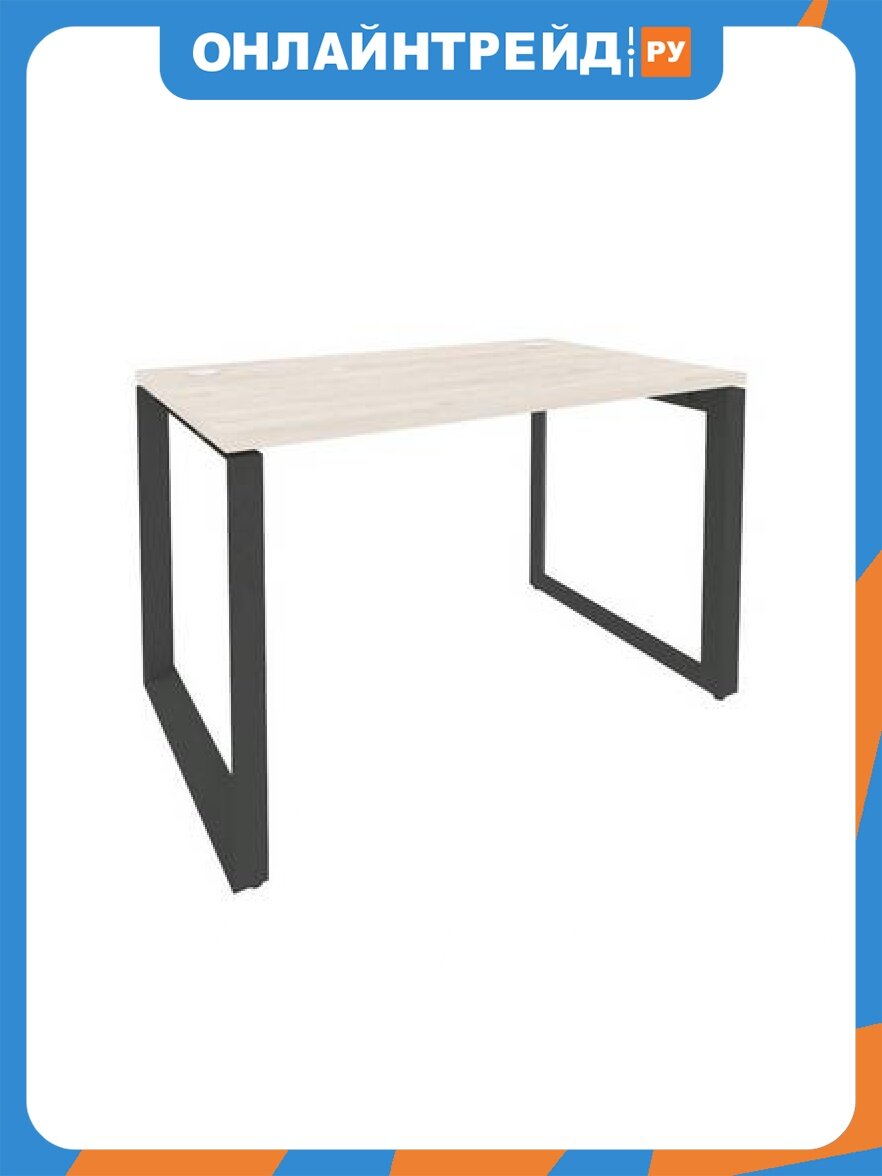 Стол рабочий Riva CHAIR на О-образном м/к O. MO-SP-2.7 Денвер светлый/Антрацит металл 1180*720*750 Onix