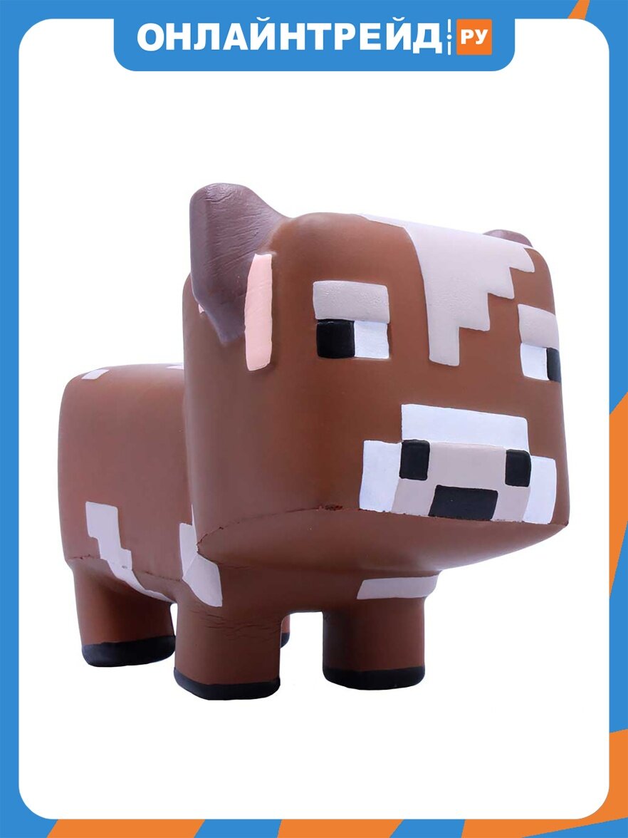 Игрушка-антистресс Just Toys Minecraft Мега сквиш Коровка 16 см