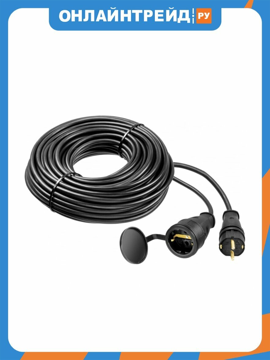 Удлинитель-шнур силовой Stayer КГ 3х1.5 30м 3700Вт IP44, RC 315, 55026-30