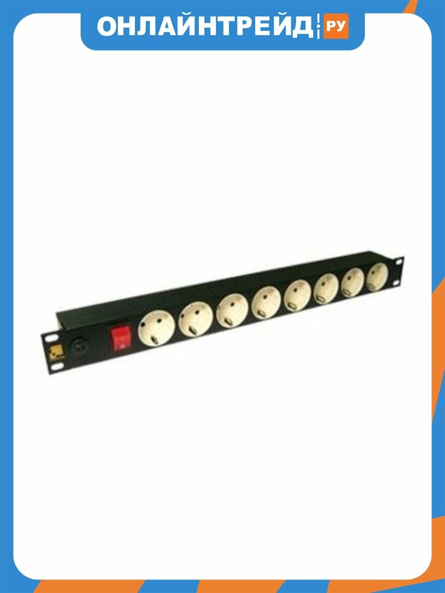 Блок розеток Lanmaster LAN-EP19-8P/S