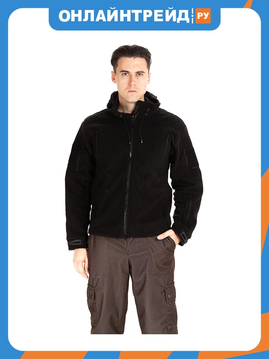 Куртка демисезонная Huntsman Камелот цвет Черный ткань Polarfleece, разм. 48-50/176