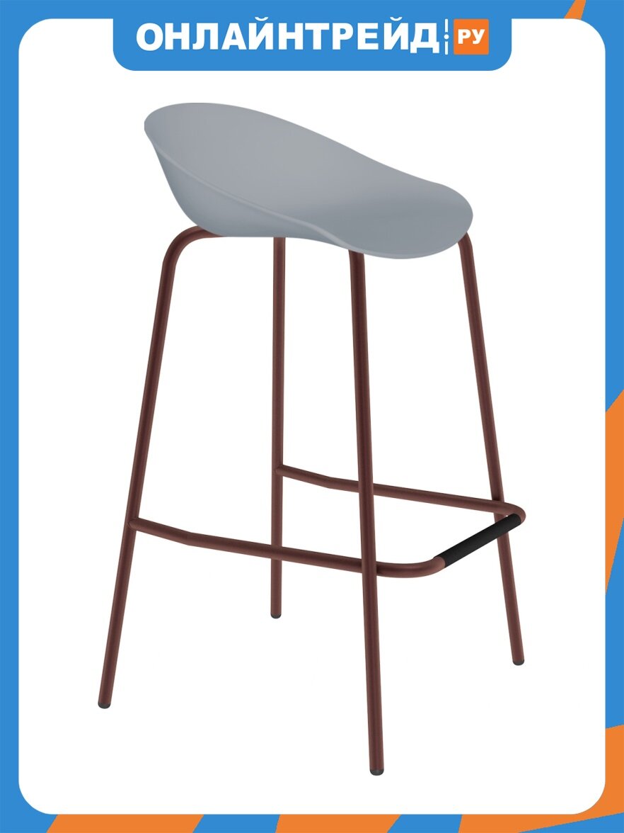 Стул барный Sheffilton SHT ST19/S29-P серый RAL7040/медный металлик