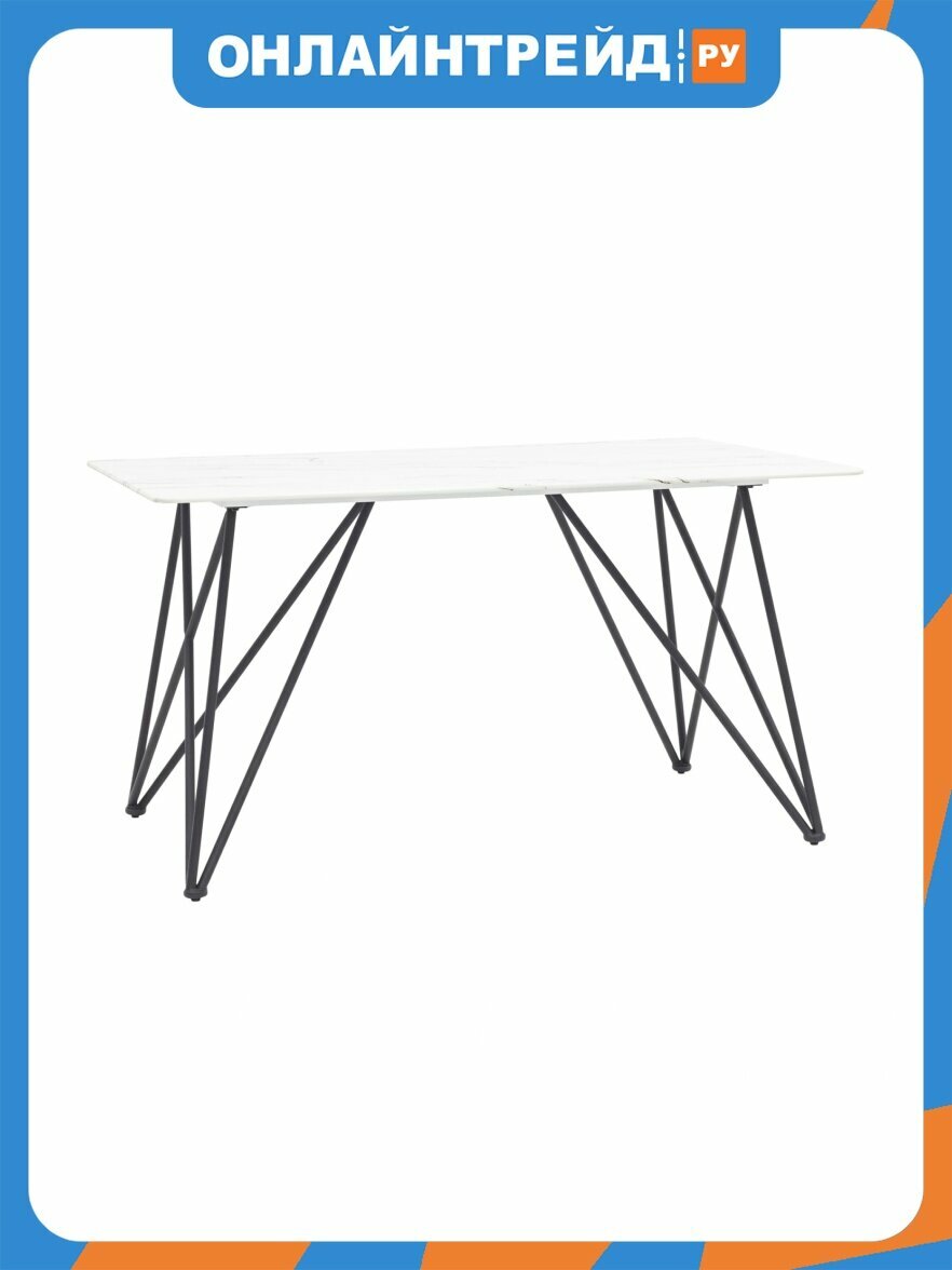 Стол обеденный Stool Group Сакраменто, 140*90, белый, стеклянный