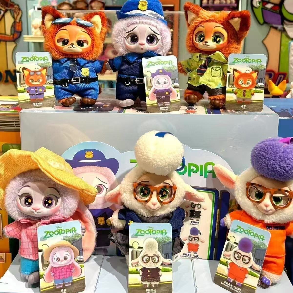 Zootopia полный ассортимент виниловых плюшевых кукол Американская кукла слепой коробки кулон Ник Джуди полицейский