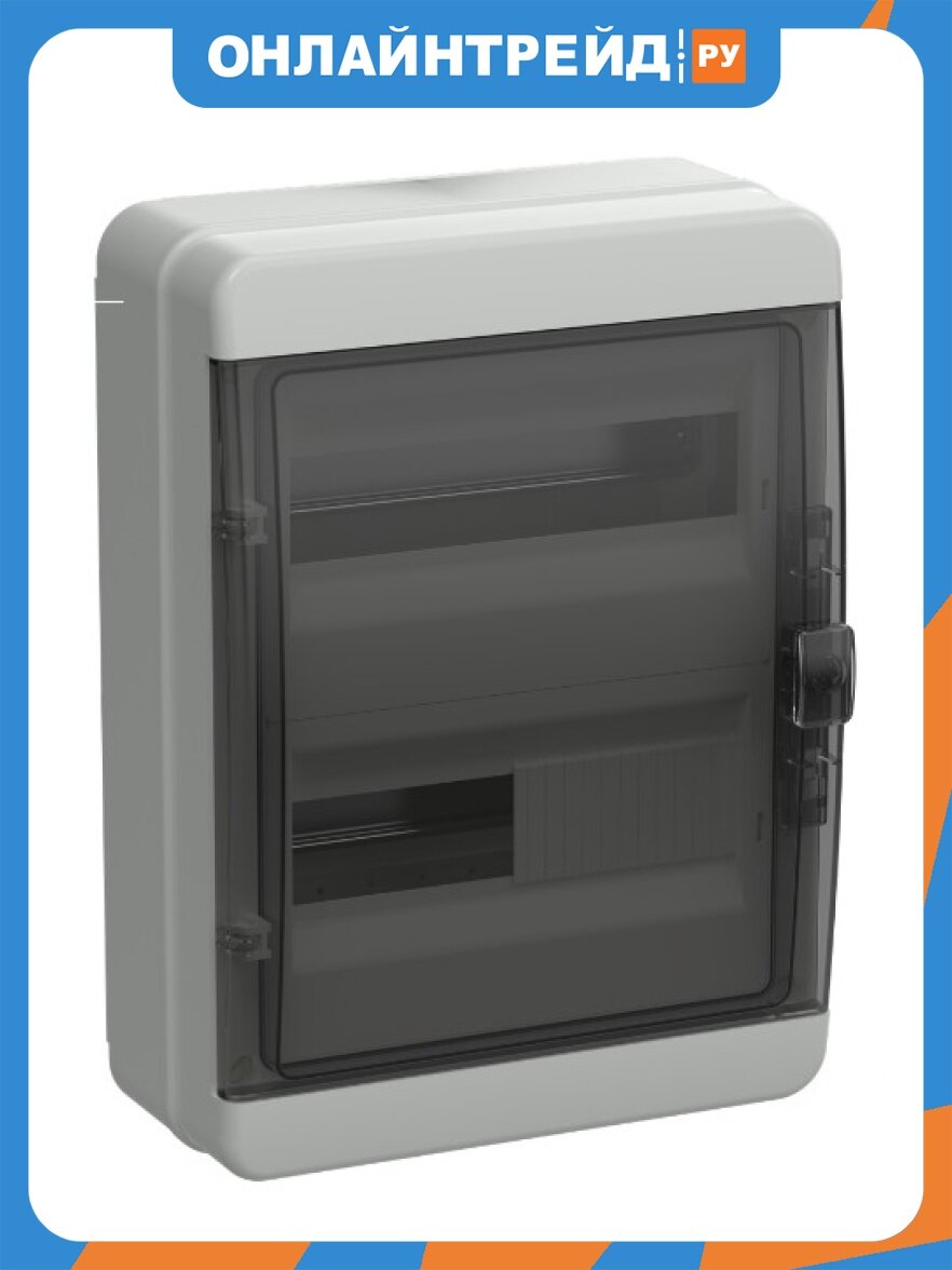 Корпус пластиковый Iek TEKFOR КМПн-24 IP65 черн. прозр. дверь, TF5-KP72-N-24-65-K03-K02