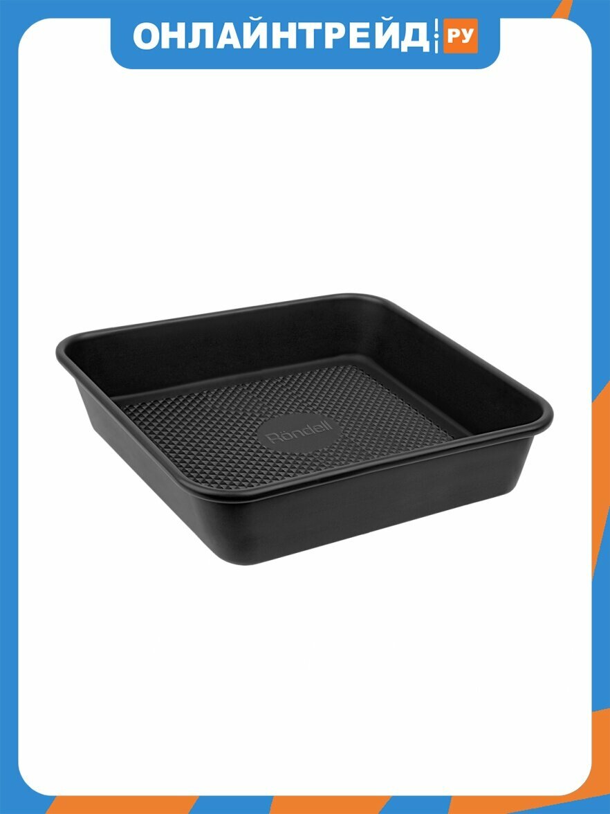 Форма для выпечки Rondell Loft Professional квадратная, 24x24x5.2 см, сталь черный (RDF-1313)