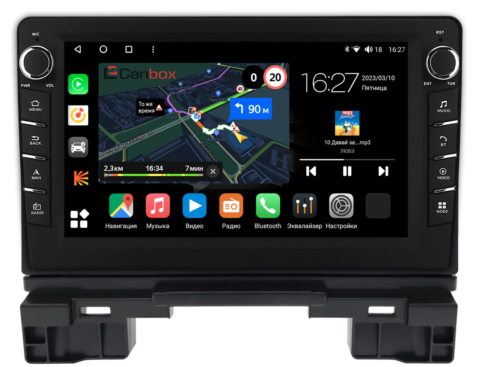 Штатная магнитола Canbox M-Line 7835-10-1315 Honda Vezel 2, HR-V 3, XR-V 2 2022-2026 Android 10 (4G-SIM, 2/32, DSP, QLed) С крутилками