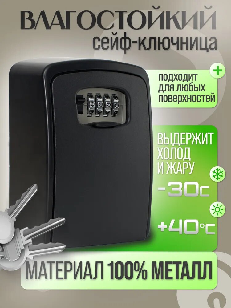 Сейф ключница, ключница с кодовым замком металлическая.