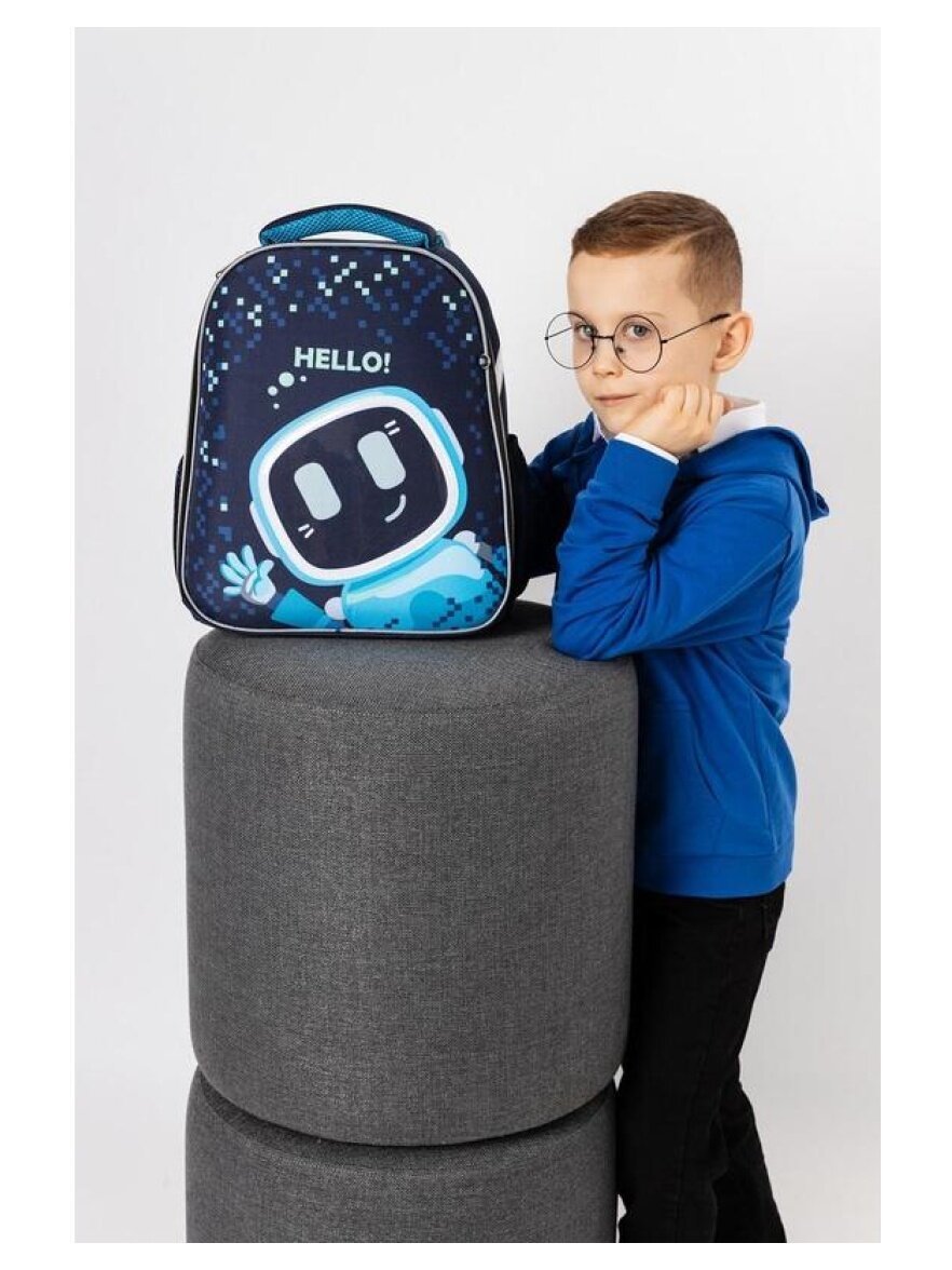 Ранец №1SCHOOL Basic Robot Hello 2 отделения — фото 1