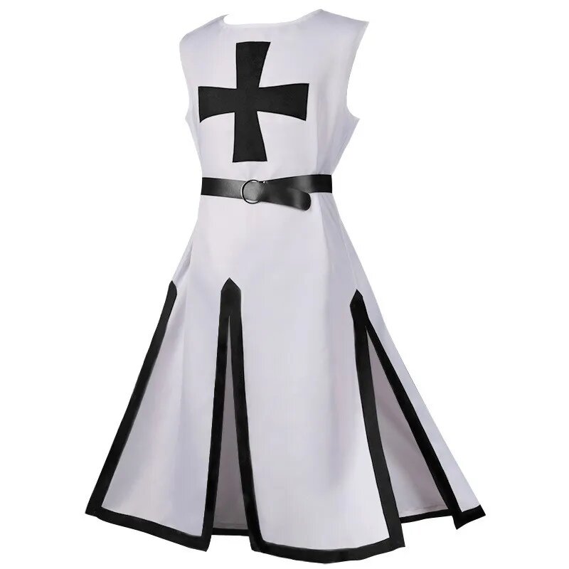 Костюм Тамплиера средневекового стиля Черный, XXXL, Black