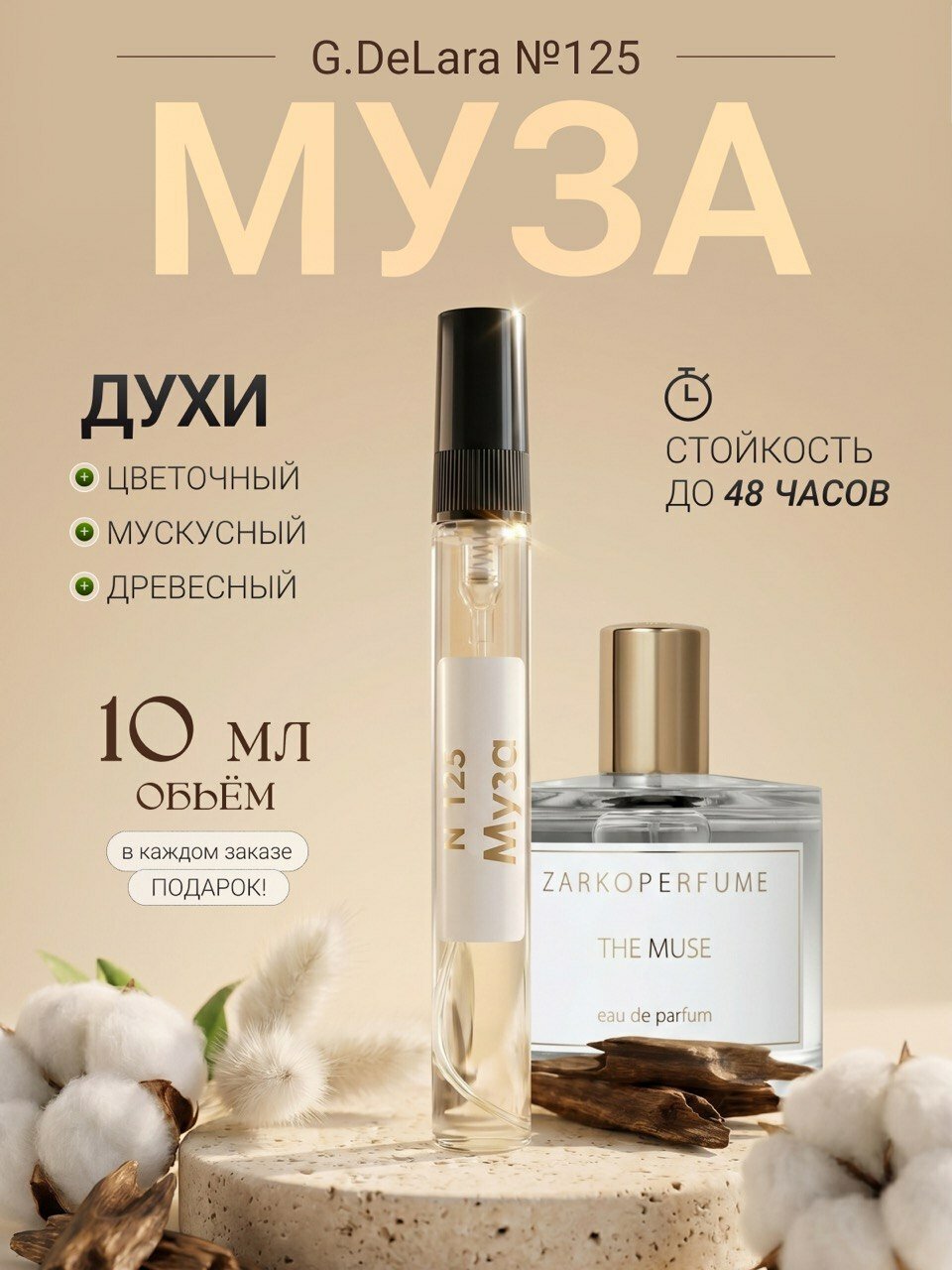 Духи G.DeLara №125 Muza/Муза, цветочные, унисекс, спрей, 10 мл новинка