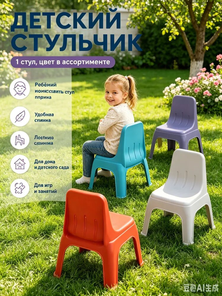 Детский стул,25х25х30см — фото 1
