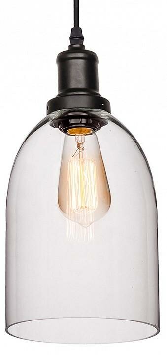Подвесной светильник Loft it Glass Bell LOFT1814 цвет плафона подвески Прозрачный, цвет арматуры Черный