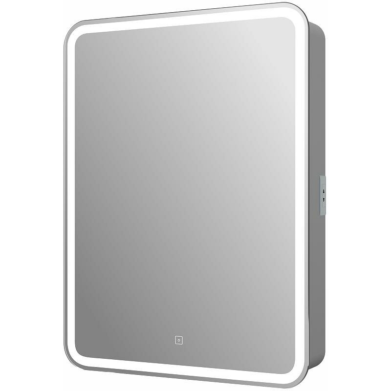 Зеркальный шкаф Reflexion Circle 550х800 L RF2107SR с подсветкой Белый матовый
