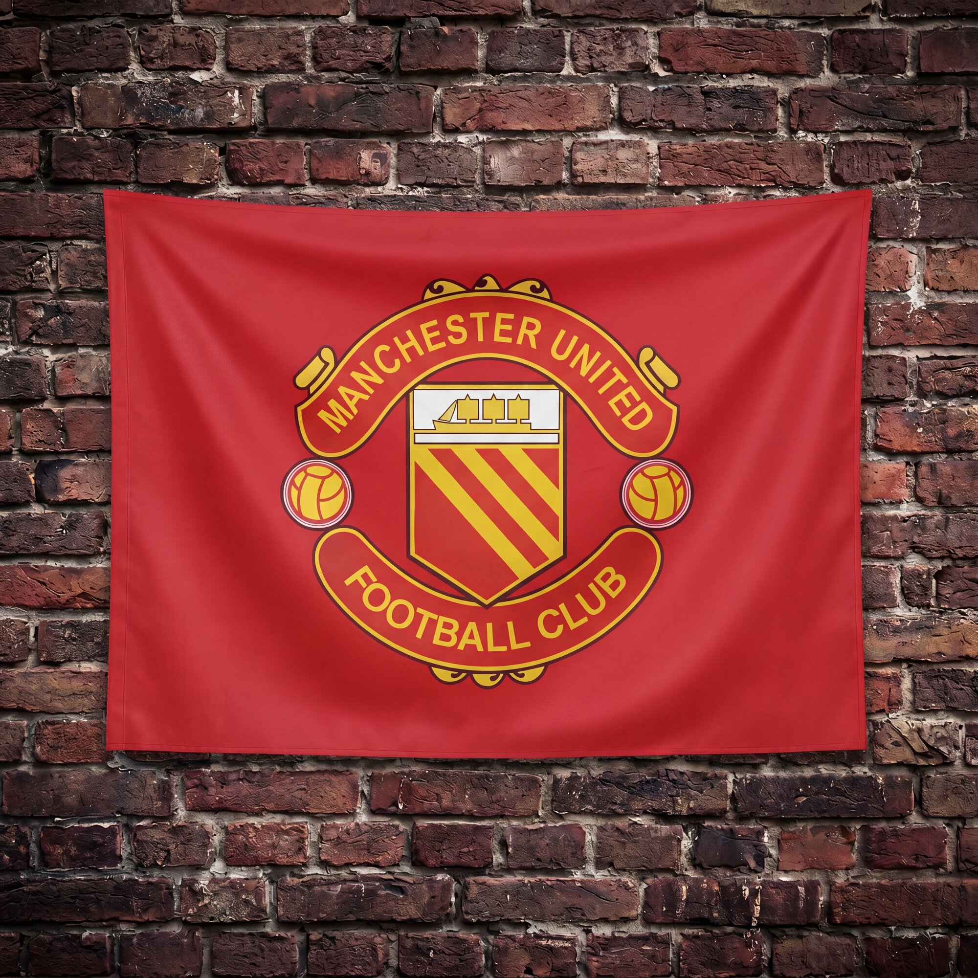 Флаг Футбольный клуб Manchester United, атрибутика для болельщиков Манчестер Юнайтед, MU