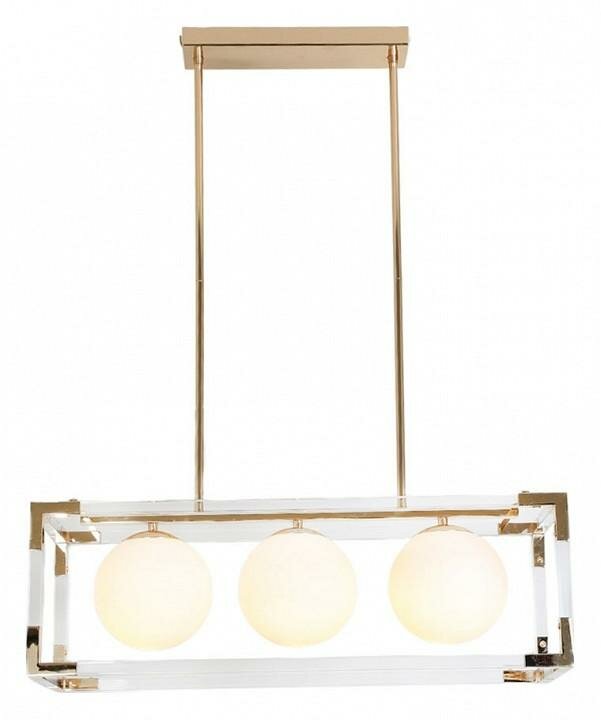 Светильник на штанге LUMINA DECO Bosco LDP 6025-3 GD цвет плафона подвески Белый, цвет арматуры Золото, Прозрачный