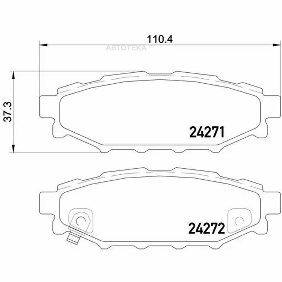 Колодки торм. зад. BREMBO P78020 SUBARU Forester/BRZ/Impreza/Legacy/Outback/XV 1.5-3.6 03->