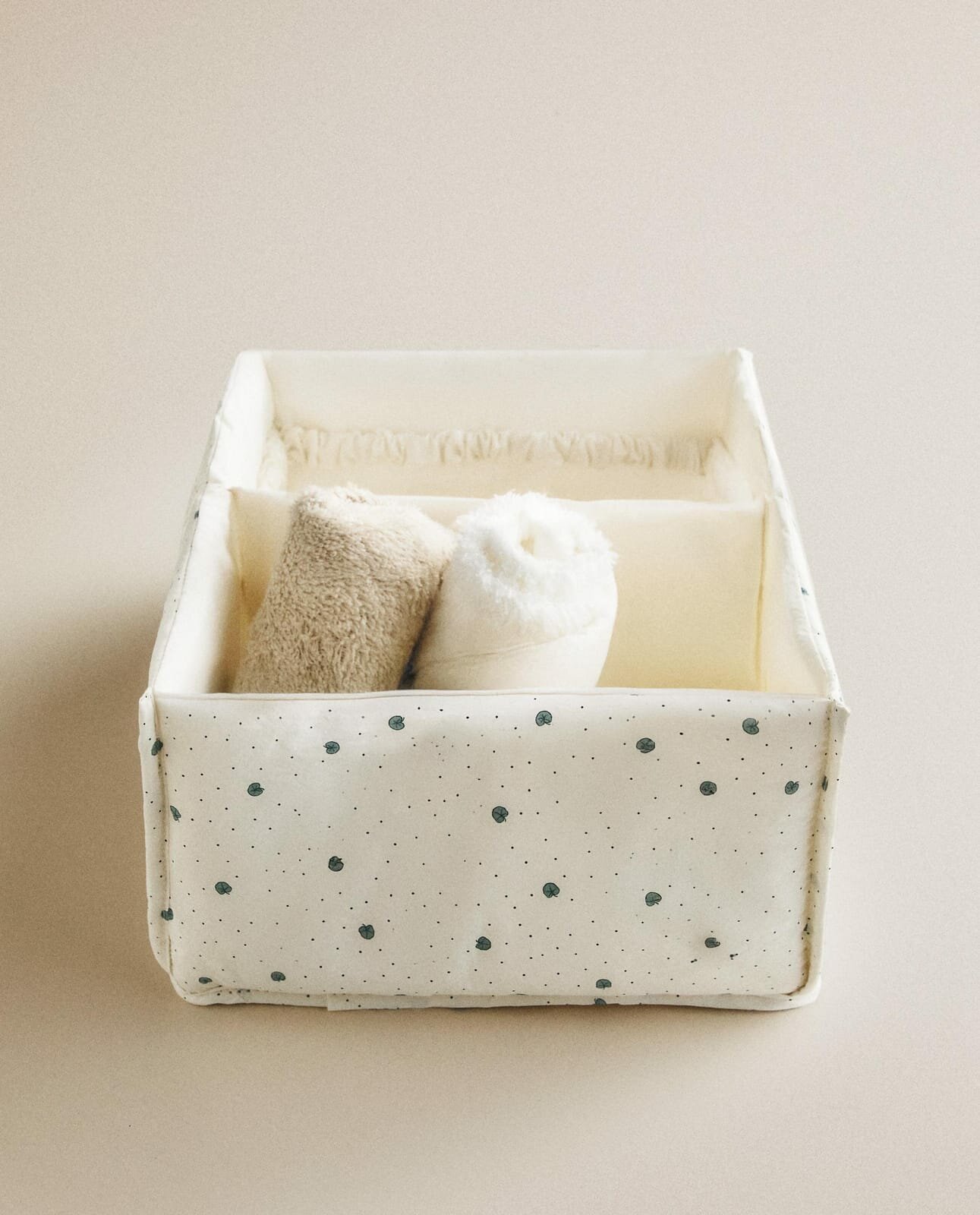 Корзина для хранения ZARA HOME хлопковый органайзер для детей в листе, экрю, 30 x 25 x 15 см 4607/049/712-99