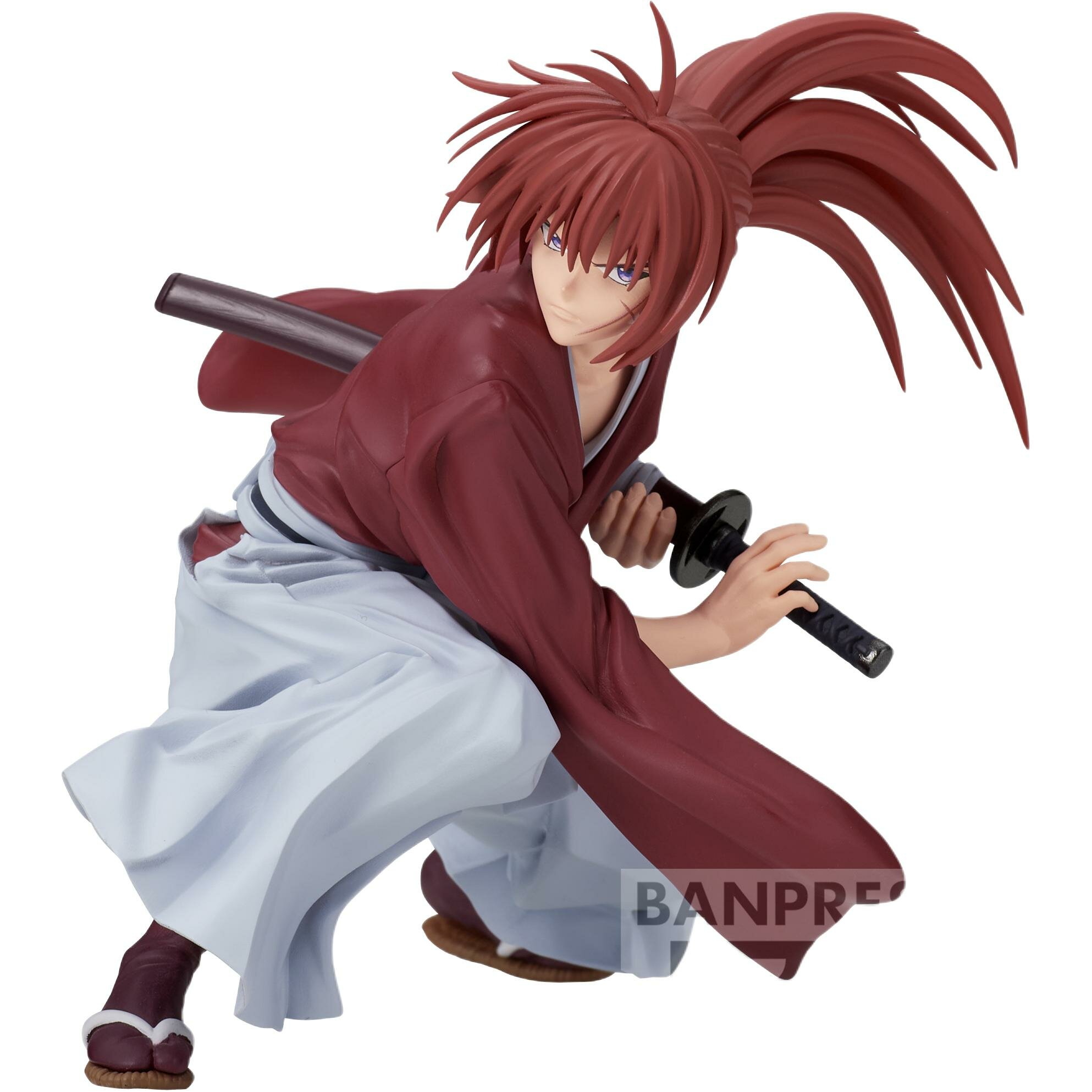 Статуэтка унисекс BANPRESTO Kenshin Himura Rurouni Kenshin, Meiji Swordsman Romantic Vibration Stars Pre Sale Bonus Gifts