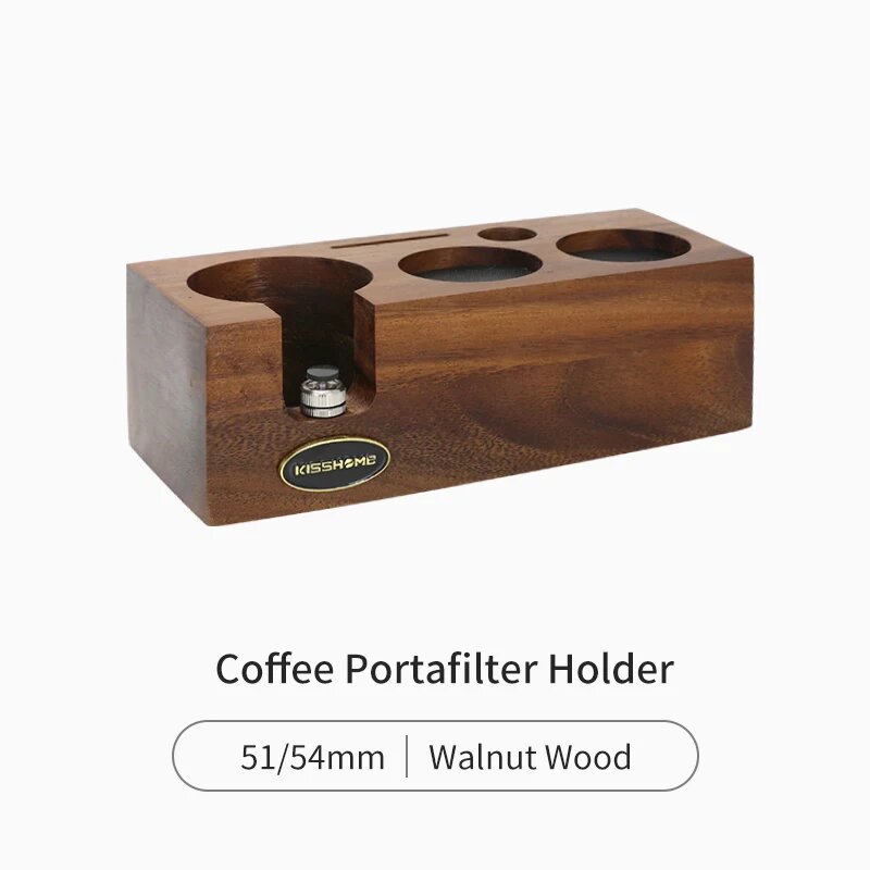 Деревянная станция для темперирования кофе kisshome 51-54MM Walnut