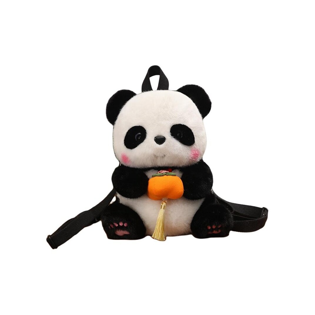 Сумка-подарок унисекс LELEYU Счастливый день с куклами-пандой, 33 см EU, Backpack Style-Persimmon