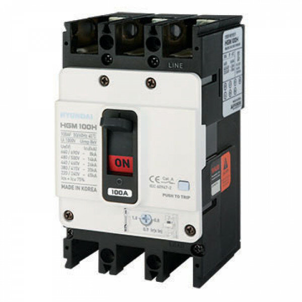 Автоматический выключатель HGM100H 3PT4S0000C 00020F 16-20A ток к. з. 26kA AC380/415В HYUNDAI