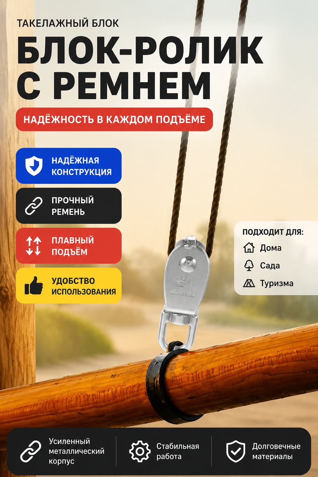 Блок Лебедки С Кабелем Для Подъема И Опускания Грузов Размер 6.10X2.10X2.10CM Silver