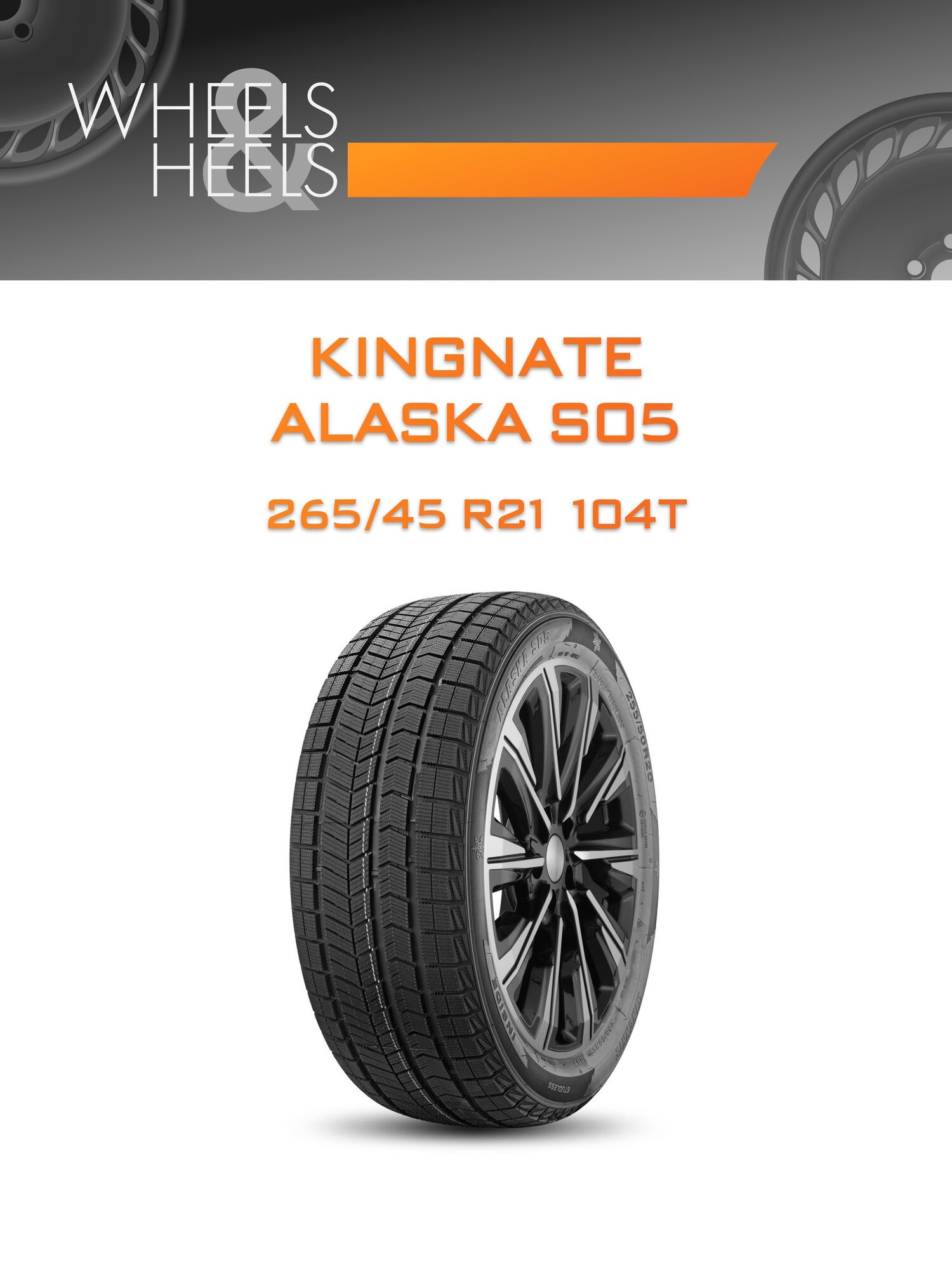 Шина автомобильная Kingnate ALASKA S05 265/45 R21 104T WINTER, зимняя, универсальная