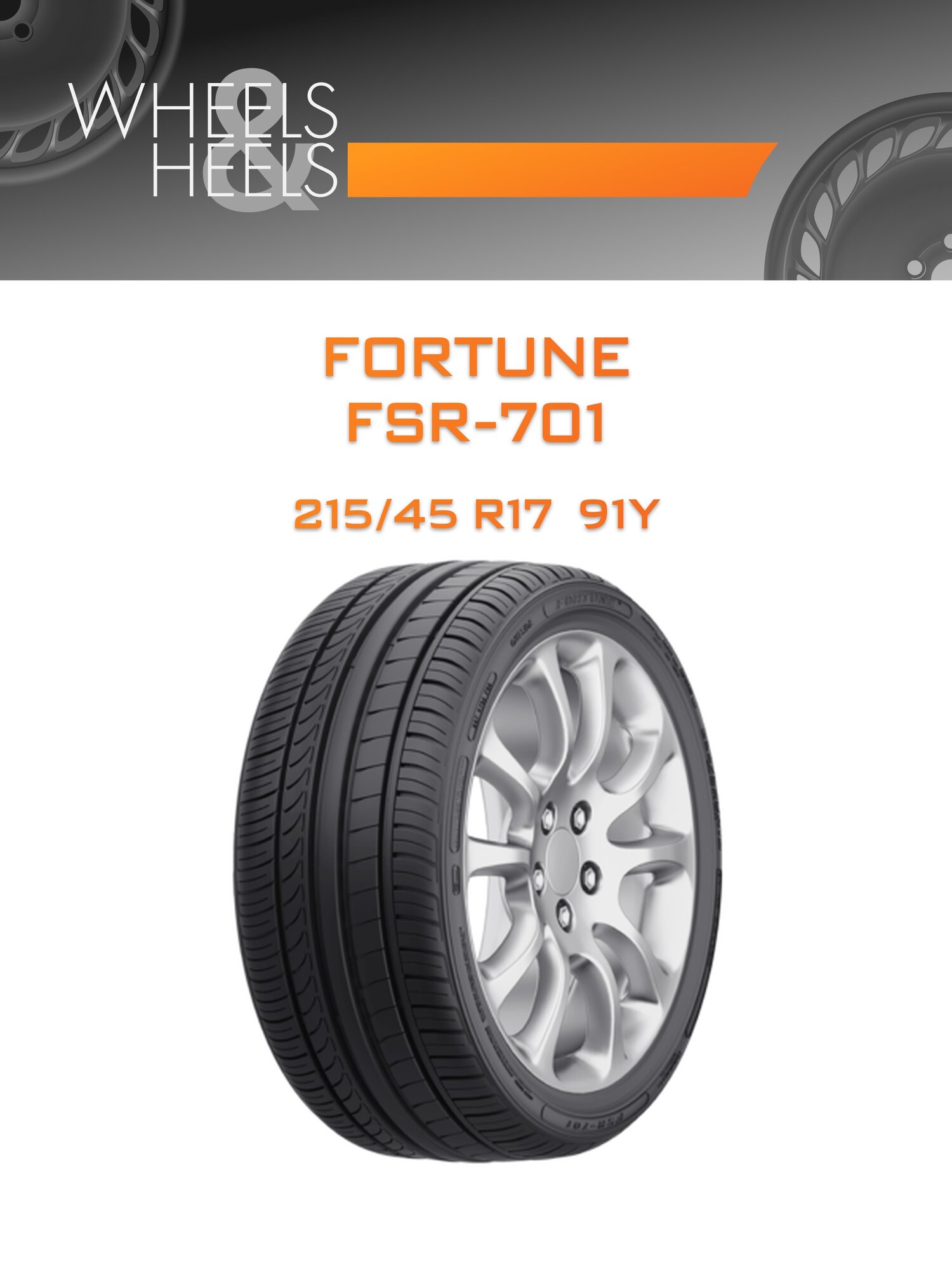 Шина автомобильная Fortune FSR-701 215/45 R17 91Y SUMMER, летняя, универсальная