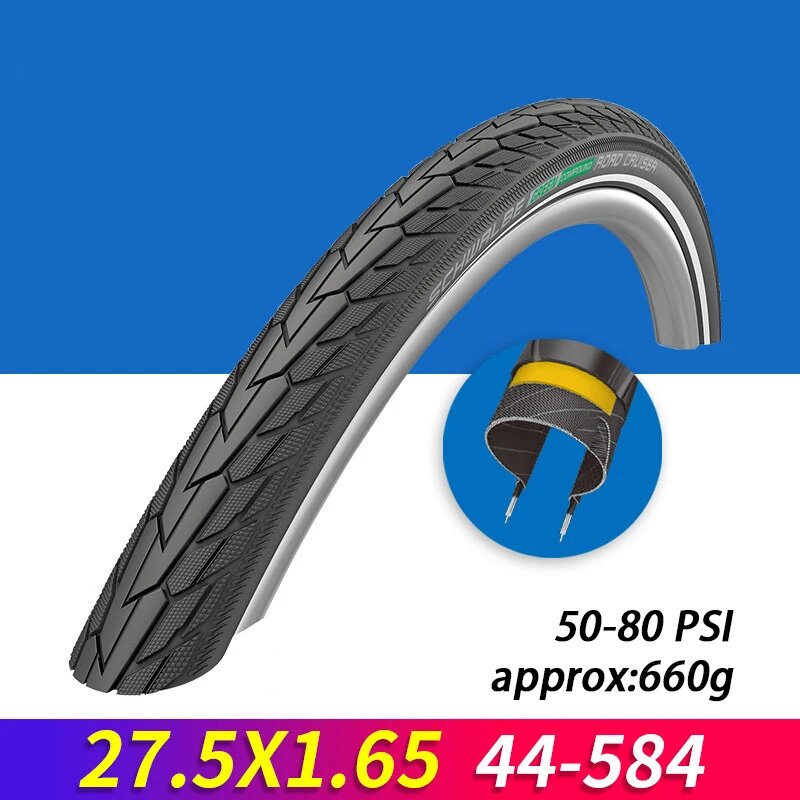 Велошина SCHWALBE ROAD CRUISER 27.5x1.65 Black