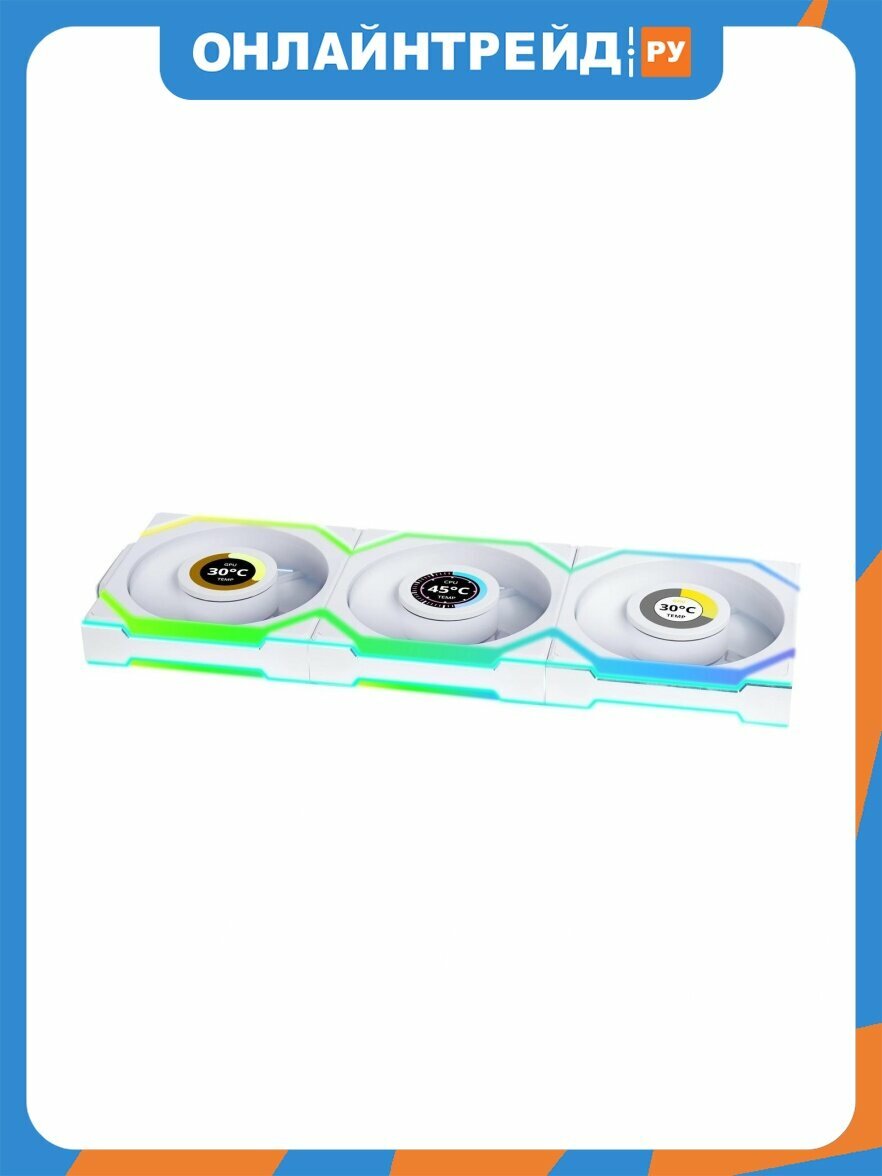 Вентиляторы для корпуса Lian LI UNI FAN SL WIRELESS LCD 120 Reverse White 3шт (G99.12RSLLCD1W3W. R0)