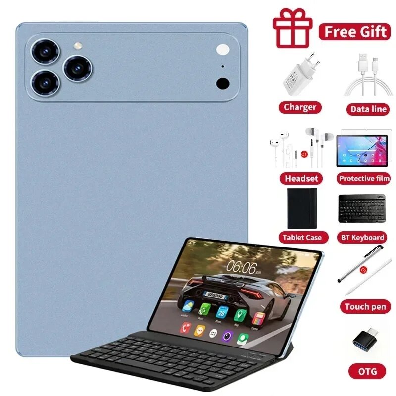 IPad 17 Pro Max 12 дюймов с клавиатурой 24GB 2TB, Blue Add keyboard